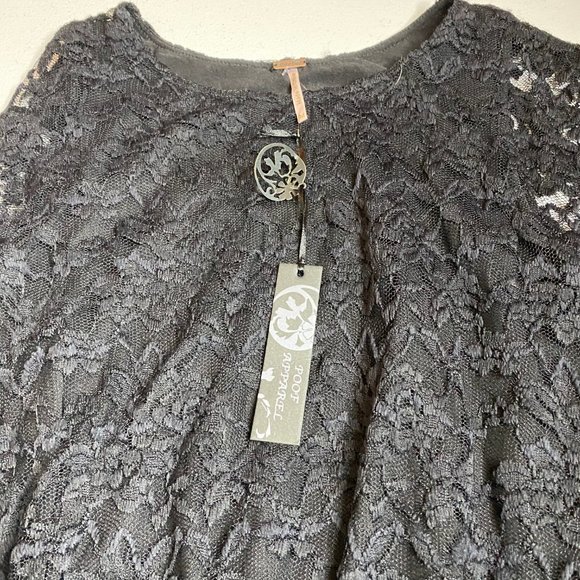 Poof! | Tops | New With Tags Poof Black Lace Top Size M | Poshmark